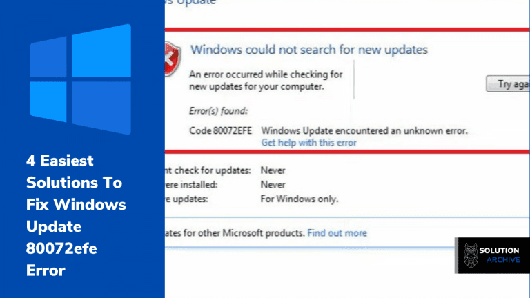 4 Ways to Fix "windowsupdate_80072efe" Error Without Using Software